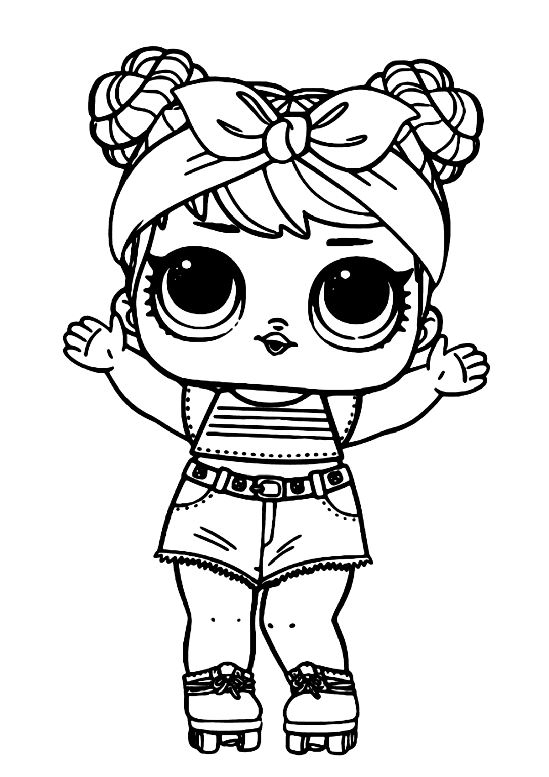 Lol Com Lacinho Para Colorir Imprimir Desenhos