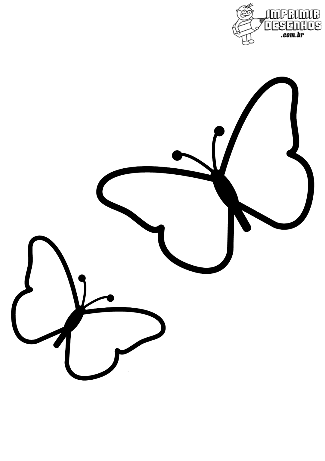 Borboletas simples para colorir - Imprimir Desenhos Borboletas simples para colorir - Imprimir Desenhos