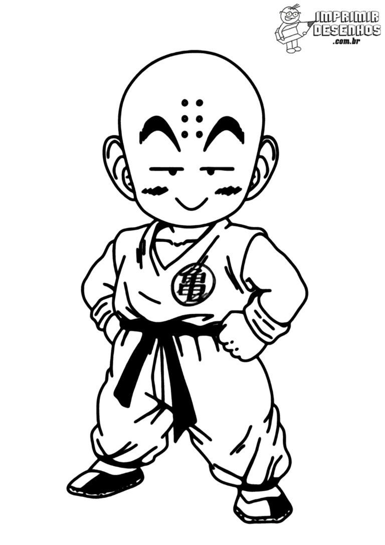 Kuririn criança para colorir - Imprimir Desenhos