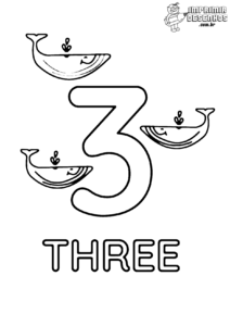 Número 3 em inglês - Imprimir Desenhos