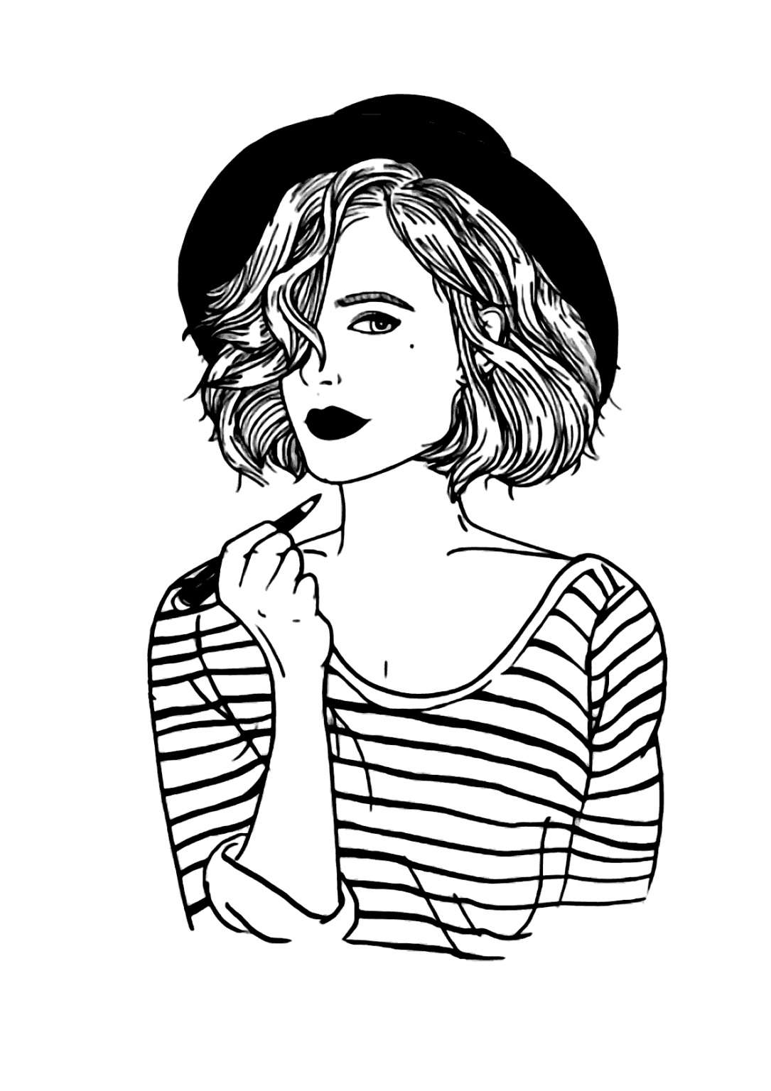 Mulher estilosa para colorir - Imprimir Desenhos Mulher estilosa para colorir - Imprimir Desenhos