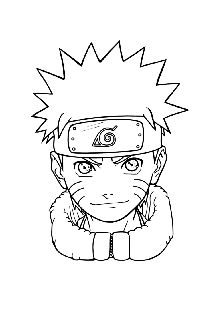 Naruto retrato para colorir - Imprimir Desenhos