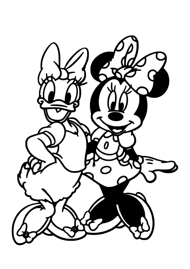 Minnie e Margarida lindas para colorir - Imprimir Desenhos Minnie e Margarida lindas para colorir - Imprimir Desenhos