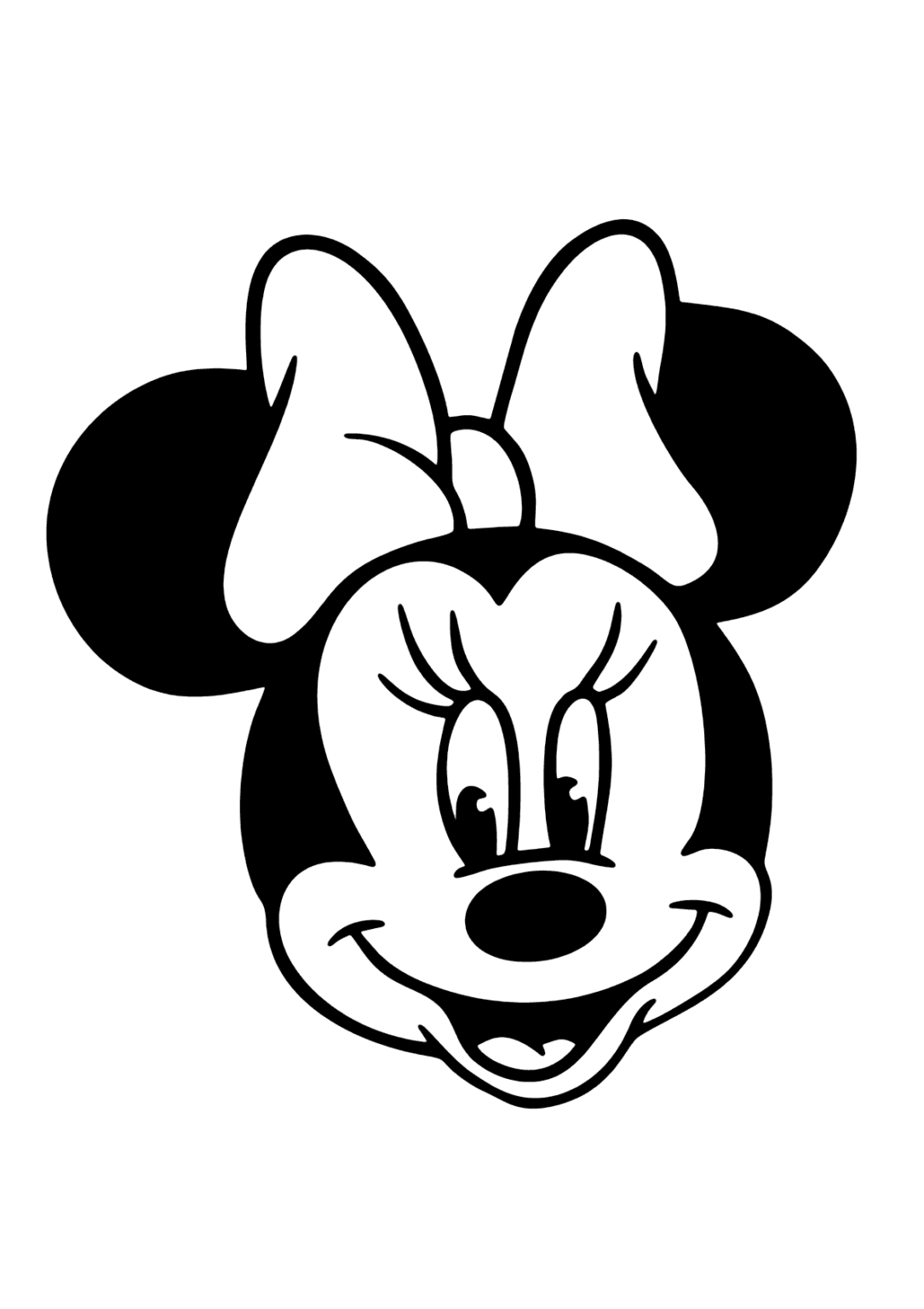 Minnie para pintar e colorir - Imprimir Desenhos
