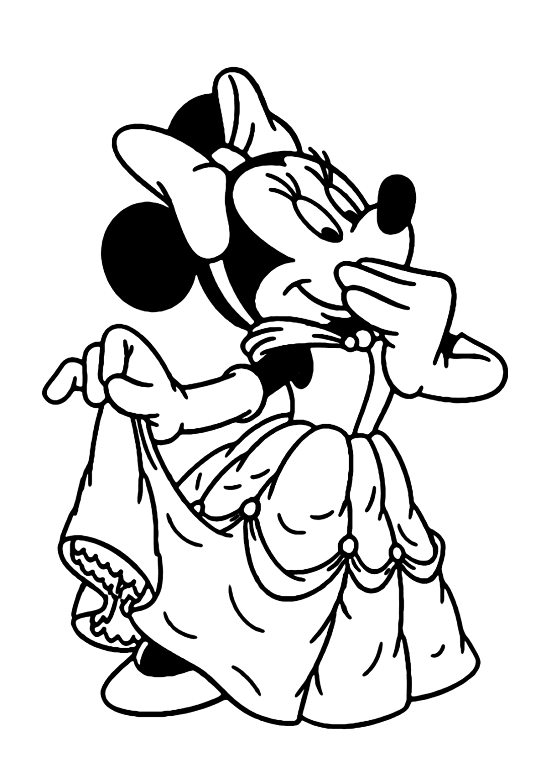 Minnie princesa para colorir - Imprimir Desenhos