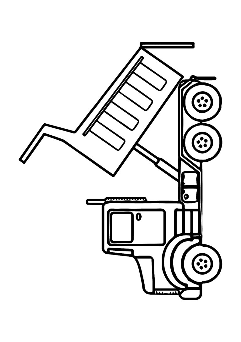 Caminhão com caçamba para colorir - Imprimir Desenhos