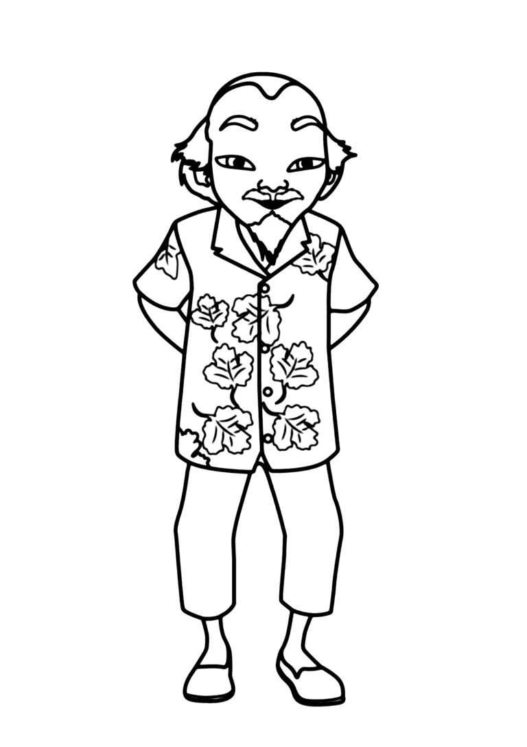 Master Wang Fu para colorir - Imprimir Desenhos