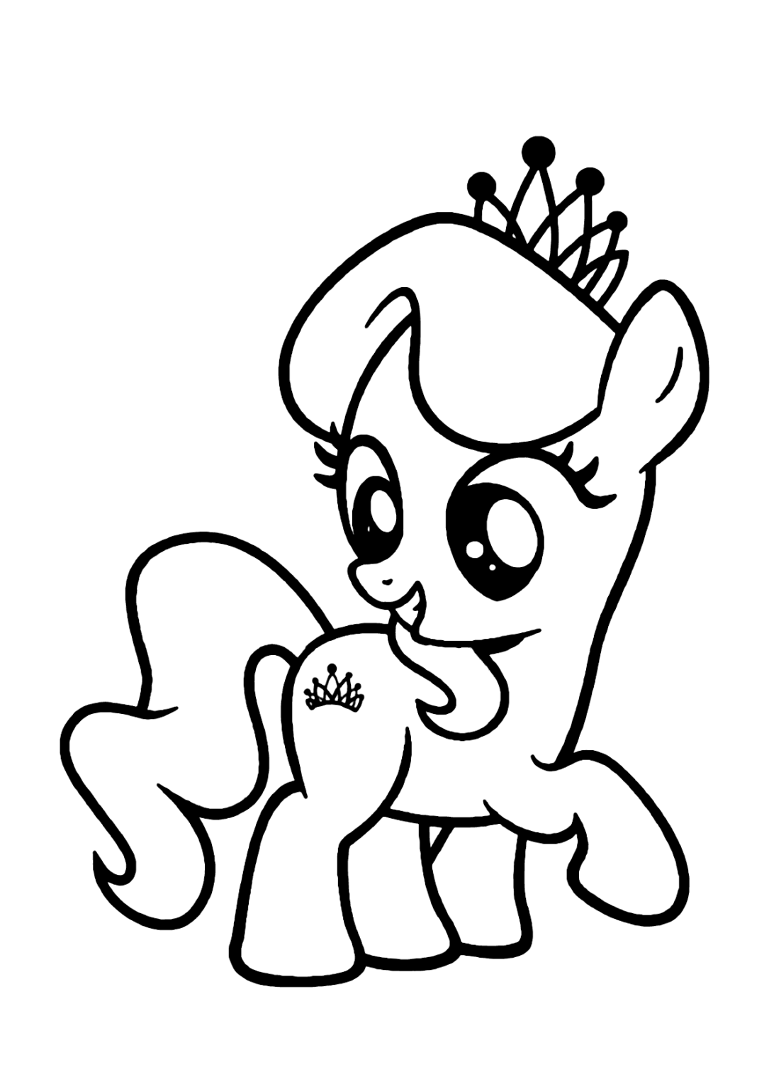 Pony princesa para colorir - Imprimir Desenhos