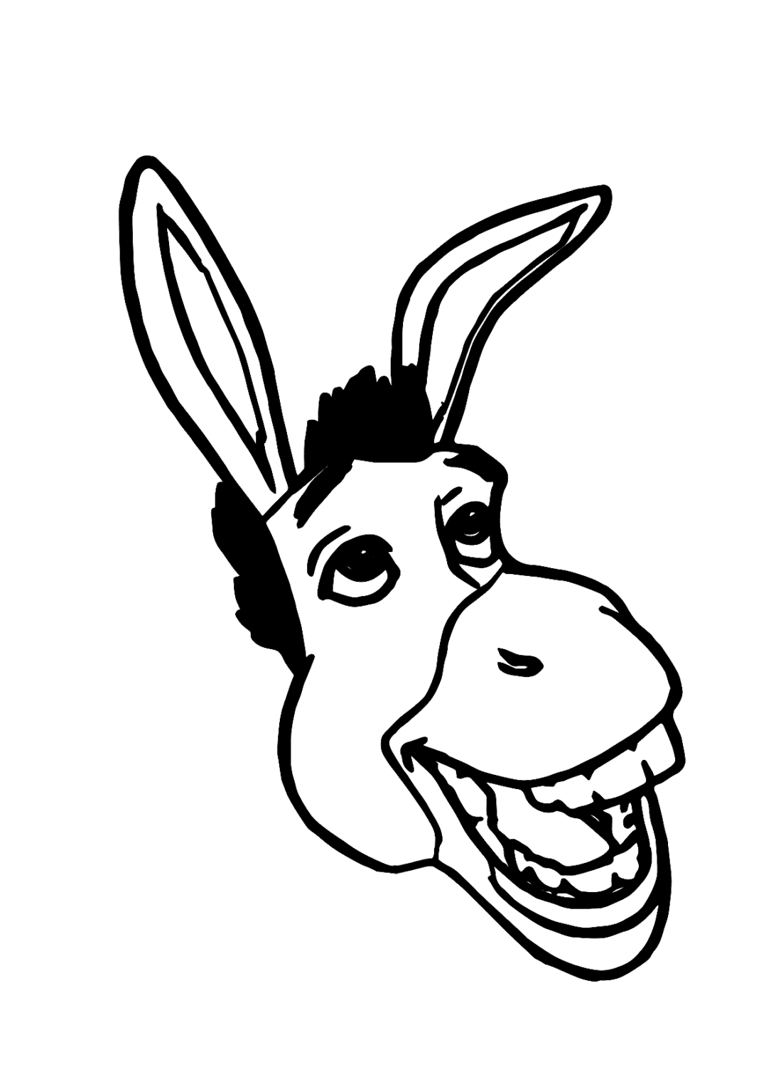 Rosto do Burro para colorir - Imprimir Desenhos
